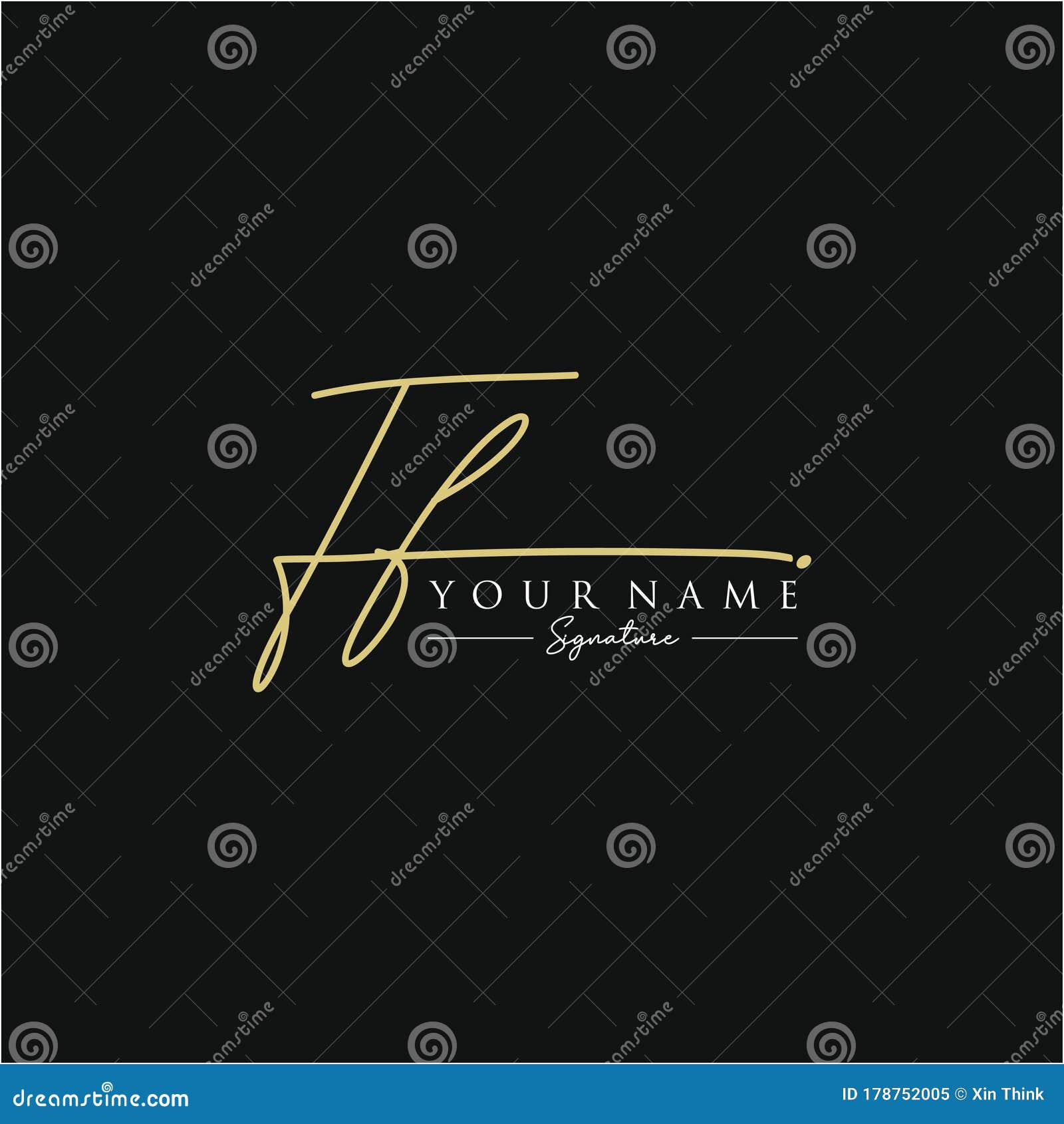 Letter FF Signature Logo Template Vector Stock Vector - Illustration of ...