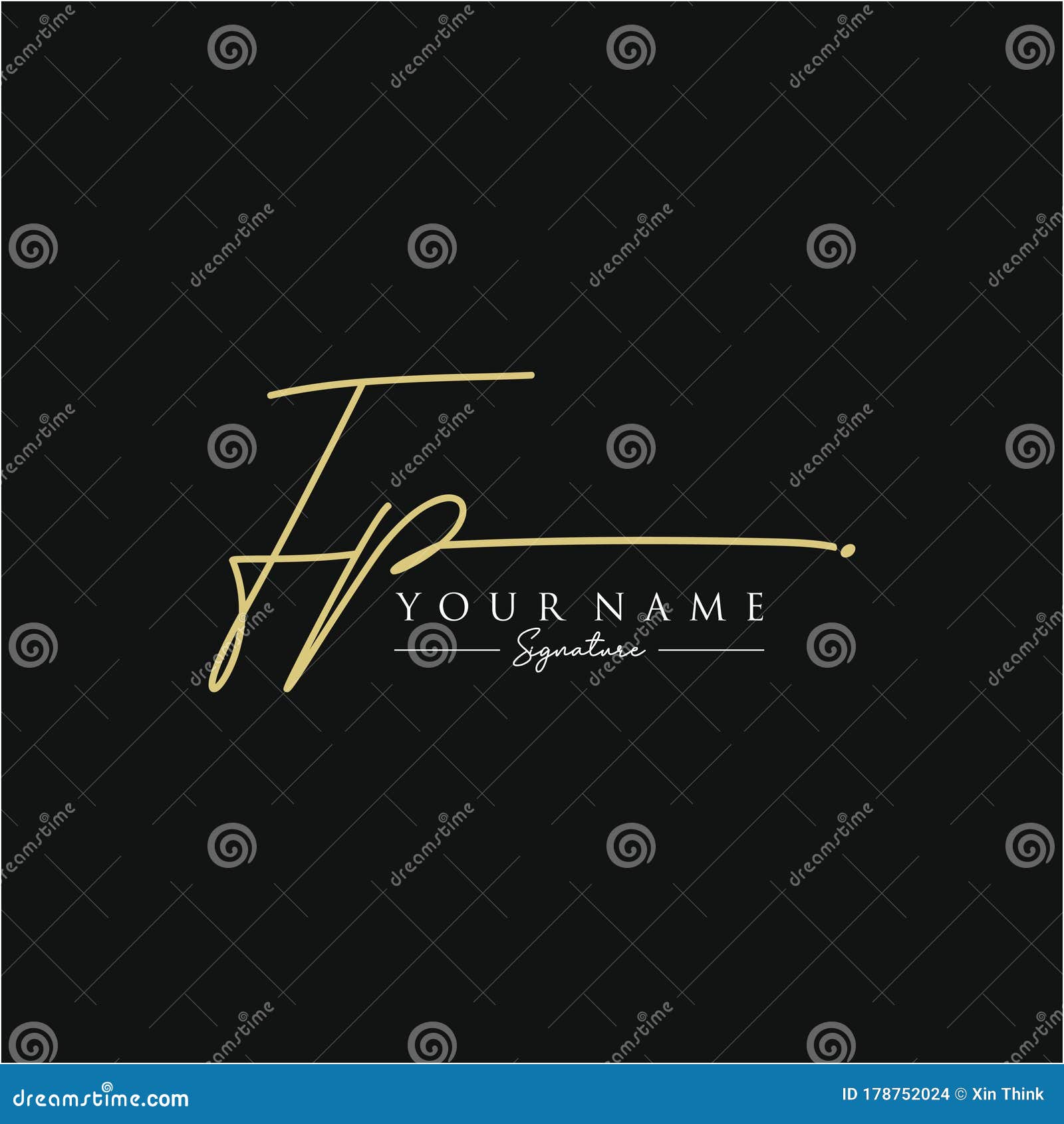 Letter FP Signature Logo Template Vector Stock Vector - Illustration of ...