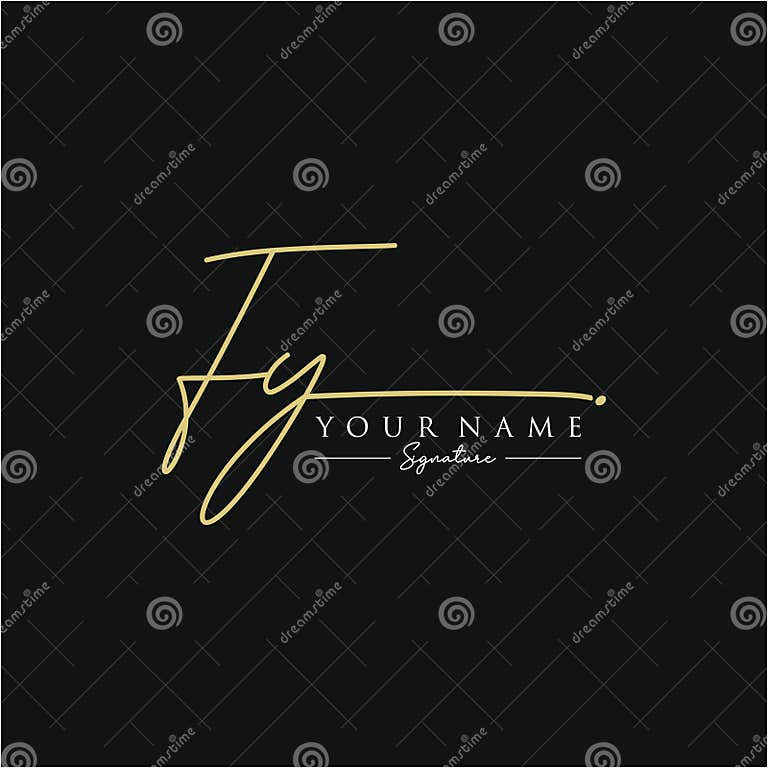 Letter FY Signature Logo Template Vector Stock Vector - Illustration of ...