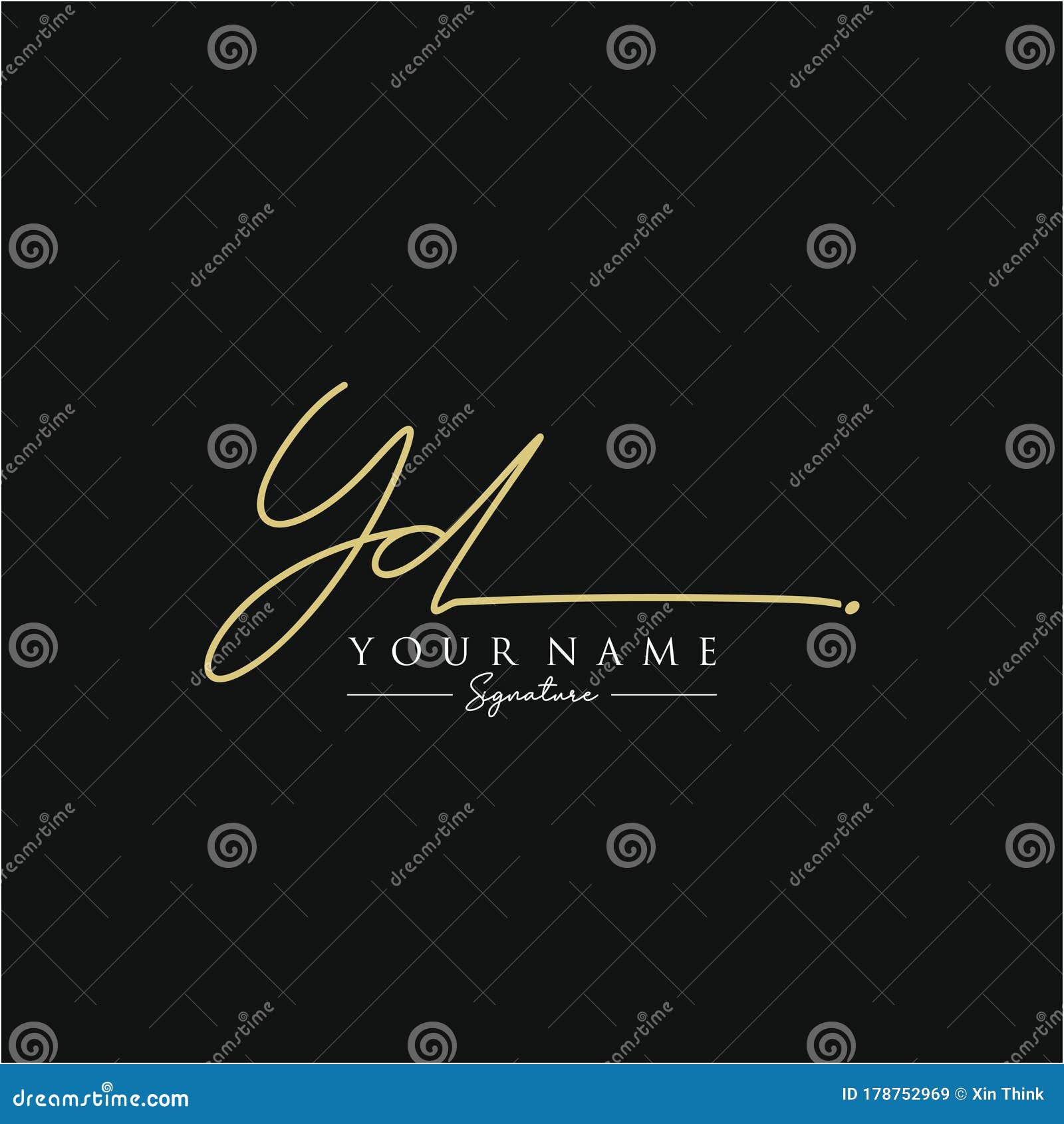 Letter GD Signature Logo Template Vector Stock Vector - Illustration of ...