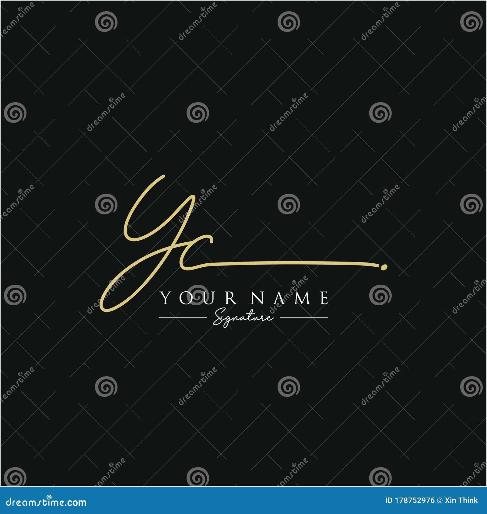 Letter GC Signature Logo Template Vector Stock Vector - Illustration of ...