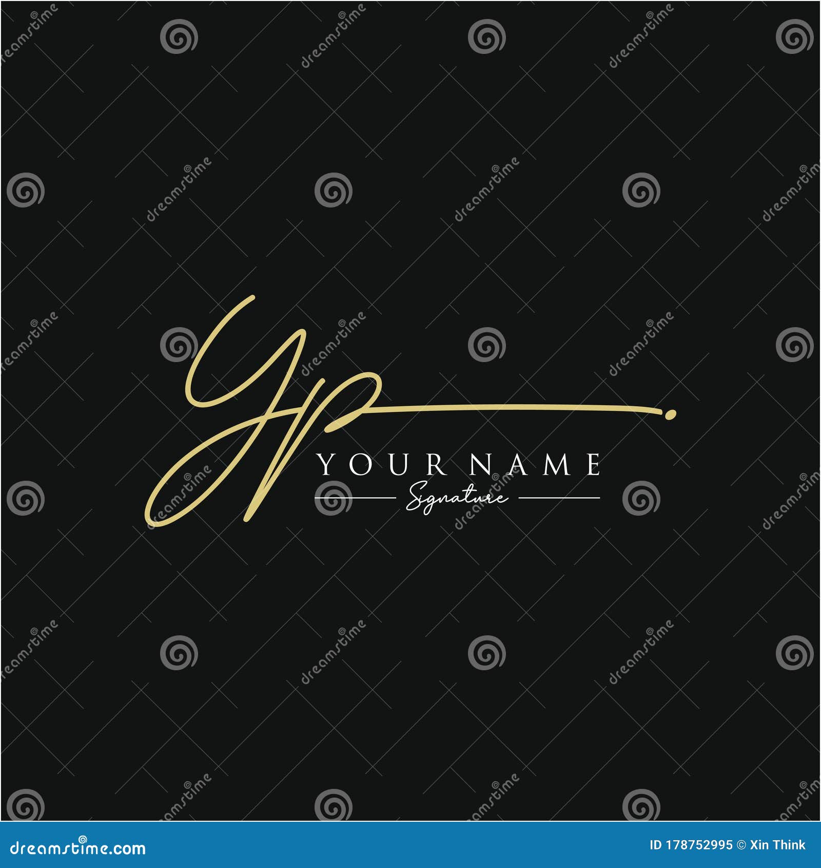 Letter GP Signature Logo Template Vector Stock Vector - Illustration of ...