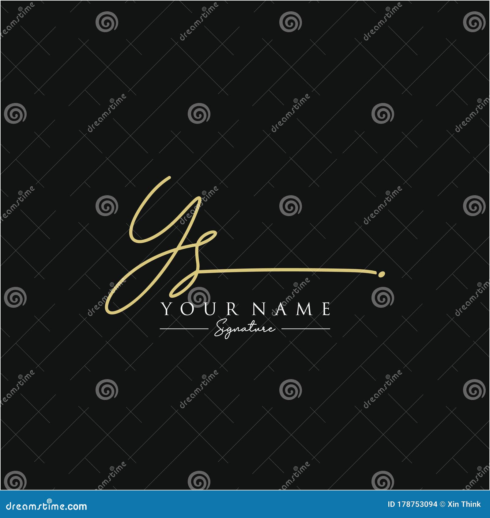 Letter GS Signature Logo Template Vector Stock Vector - Illustration of ...