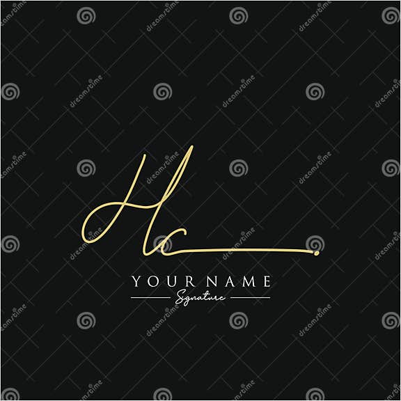 Letter HC Signature Logo Template Vector Stock Vector - Illustration of ...