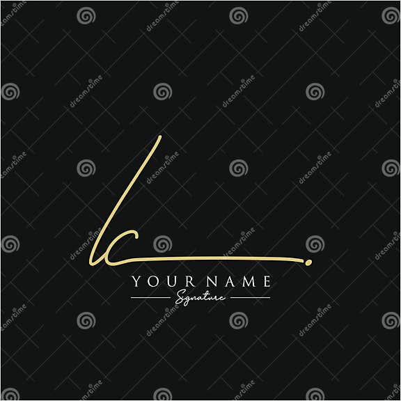 Letter IC Signature Logo Template Vector Stock Vector - Illustration of ...