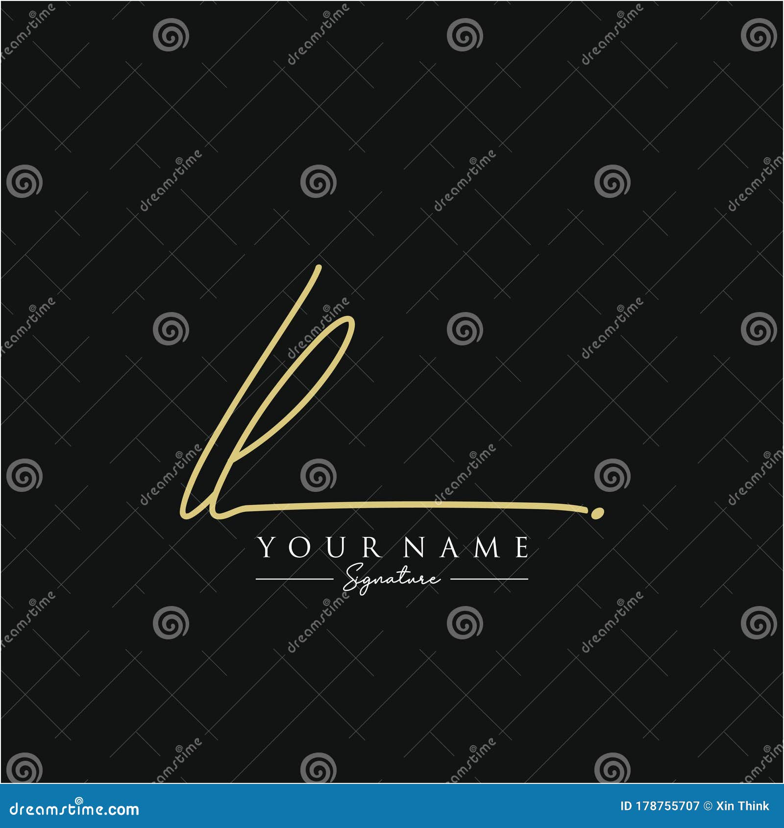 Letter IL Signature Logo Template Vector Stock Vector - Illustration of ...