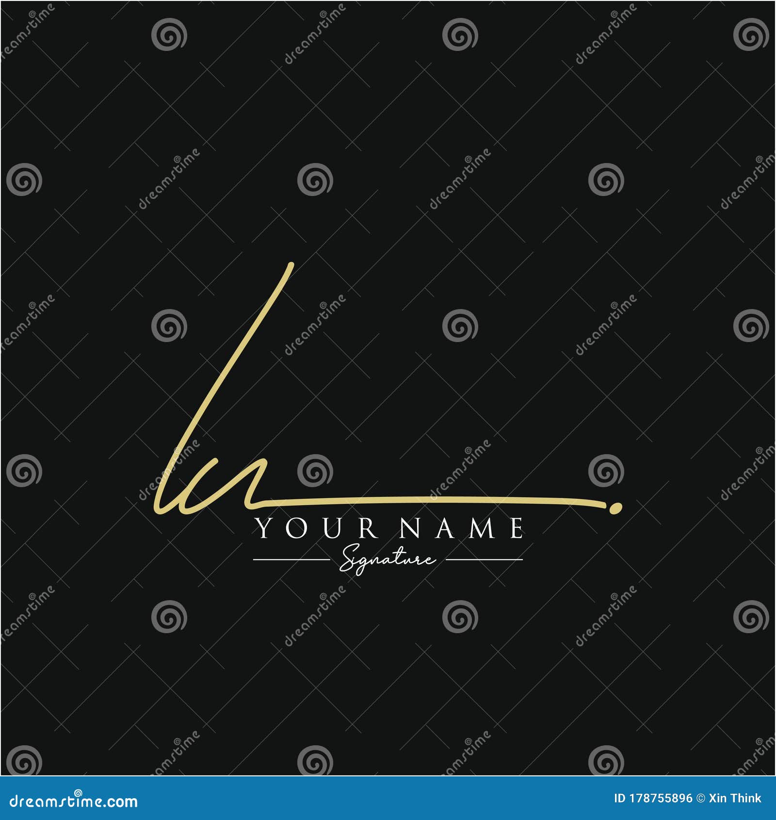 Letter IU Signature Logo Template Vector Stock Vector - Illustration of ...