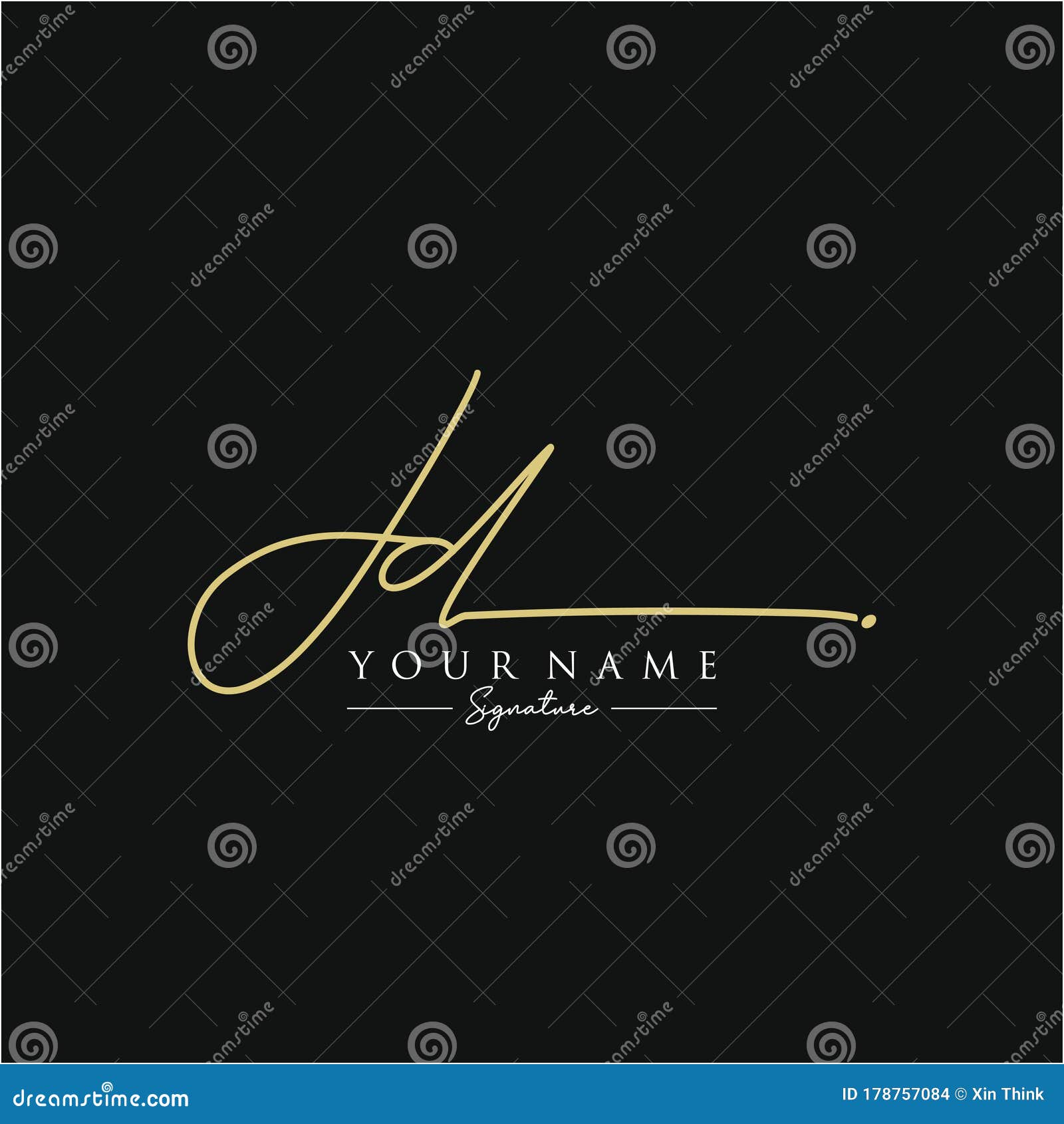 Letter JD Signature Logo Template Vector Stock Vector - Illustration of ...