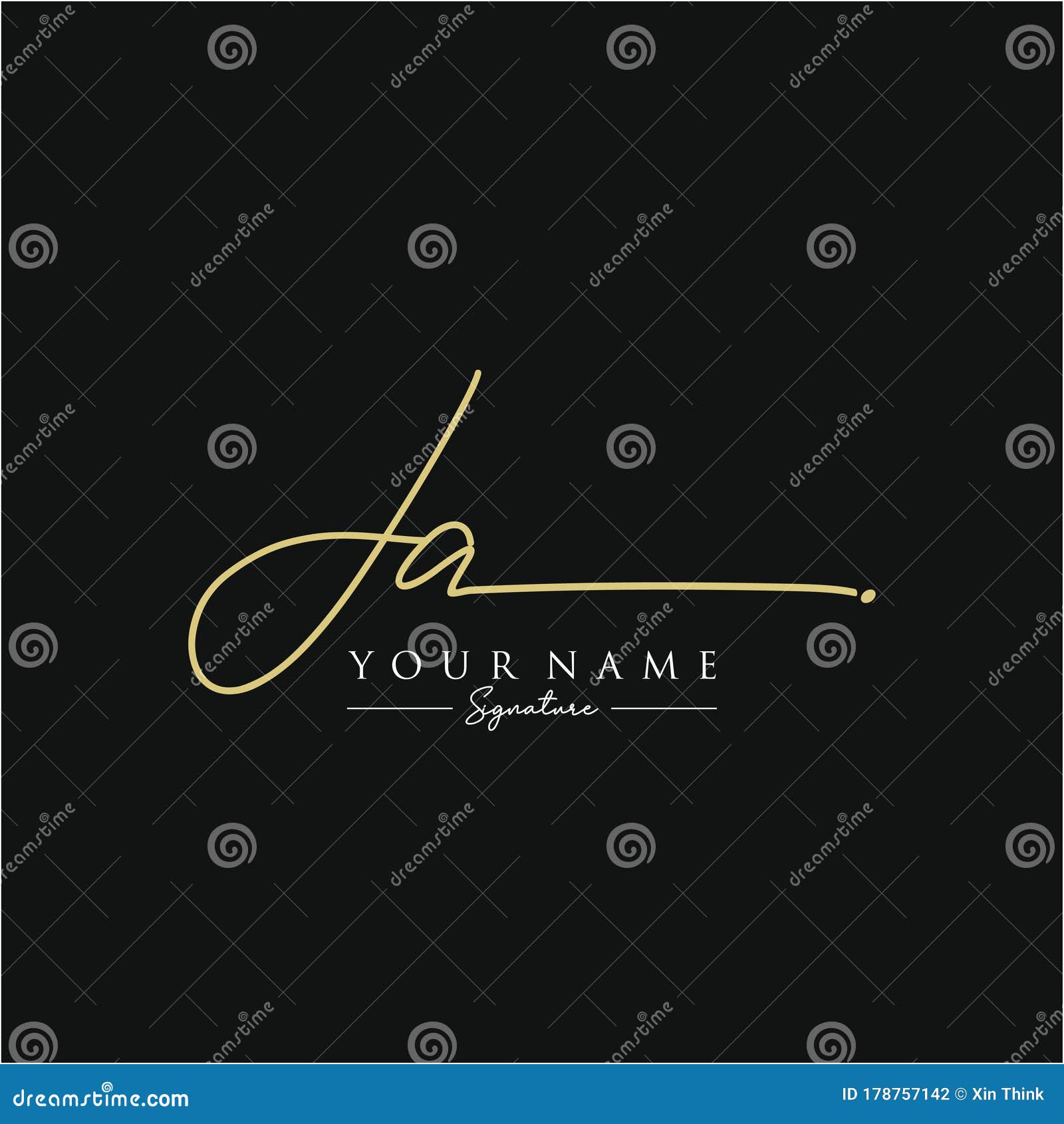 Letter JA Signature Logo Template Vector Stock Vector - Illustration of ...