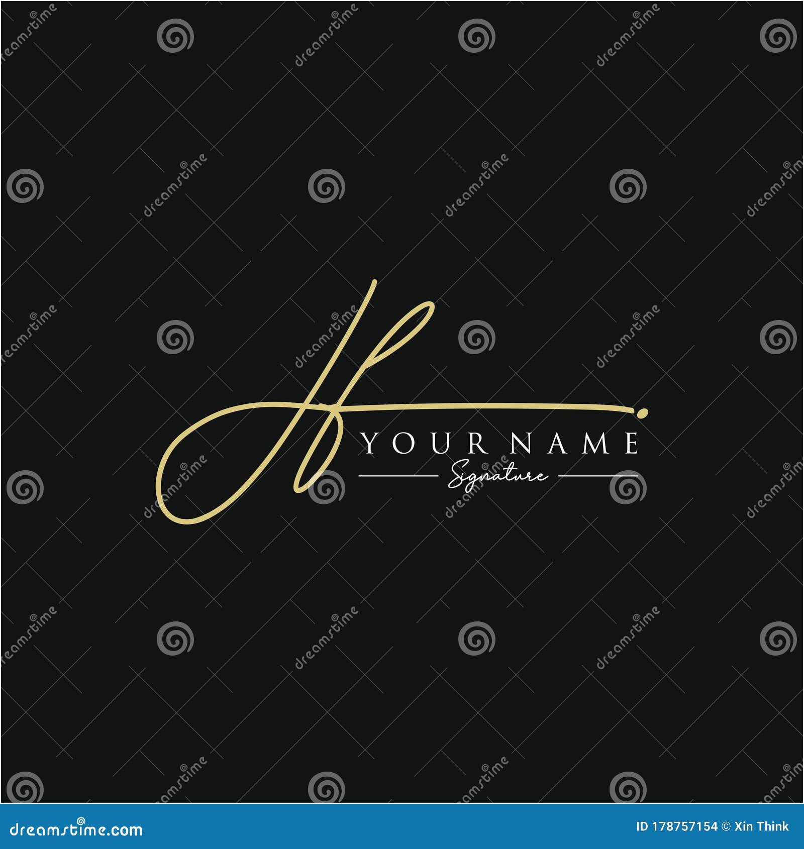 Letter JF Signature Logo Template Vector Stock Vector - Illustration of ...