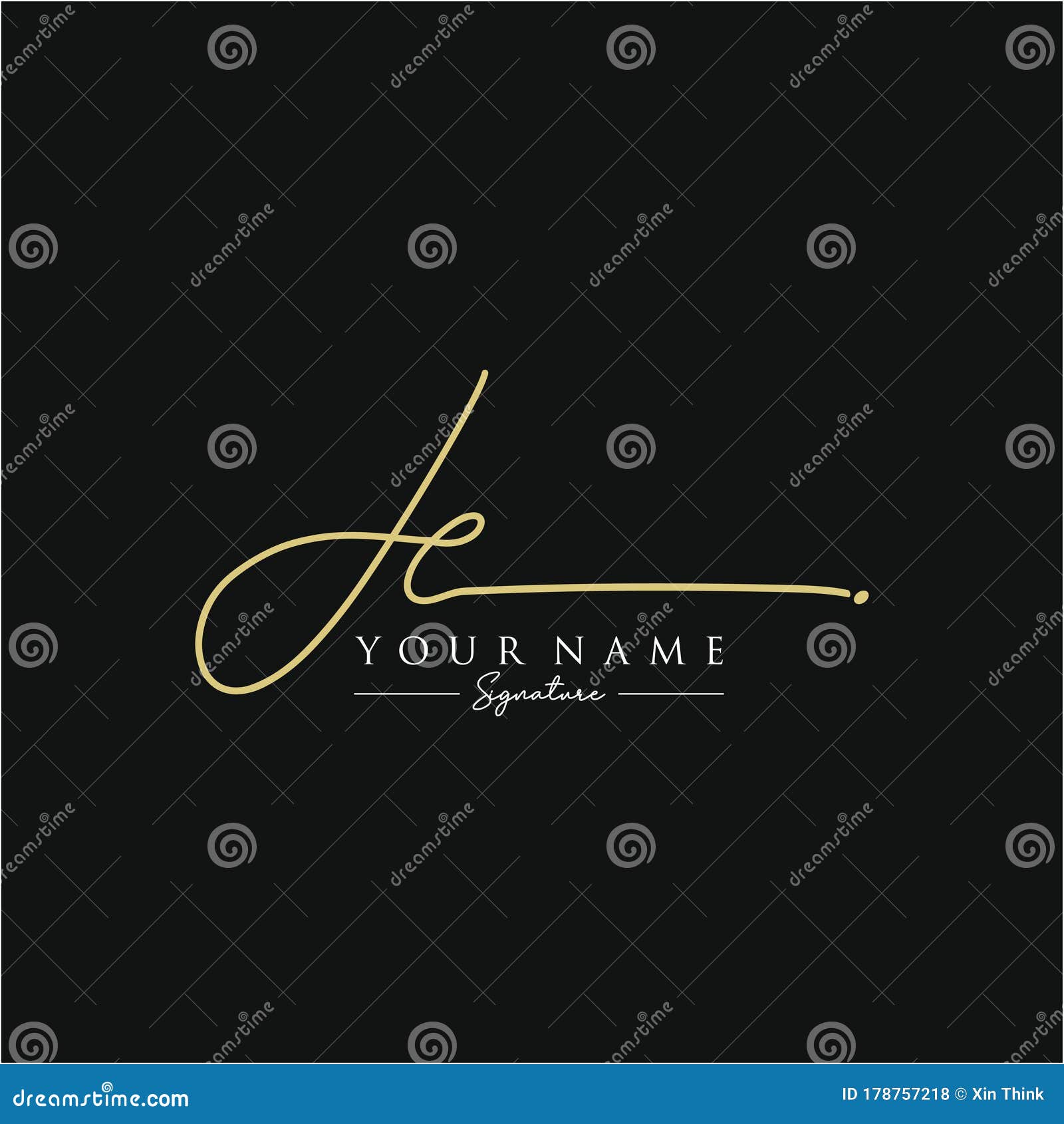 Letter JE Signature Logo Template Vector Stock Vector - Illustration of ...