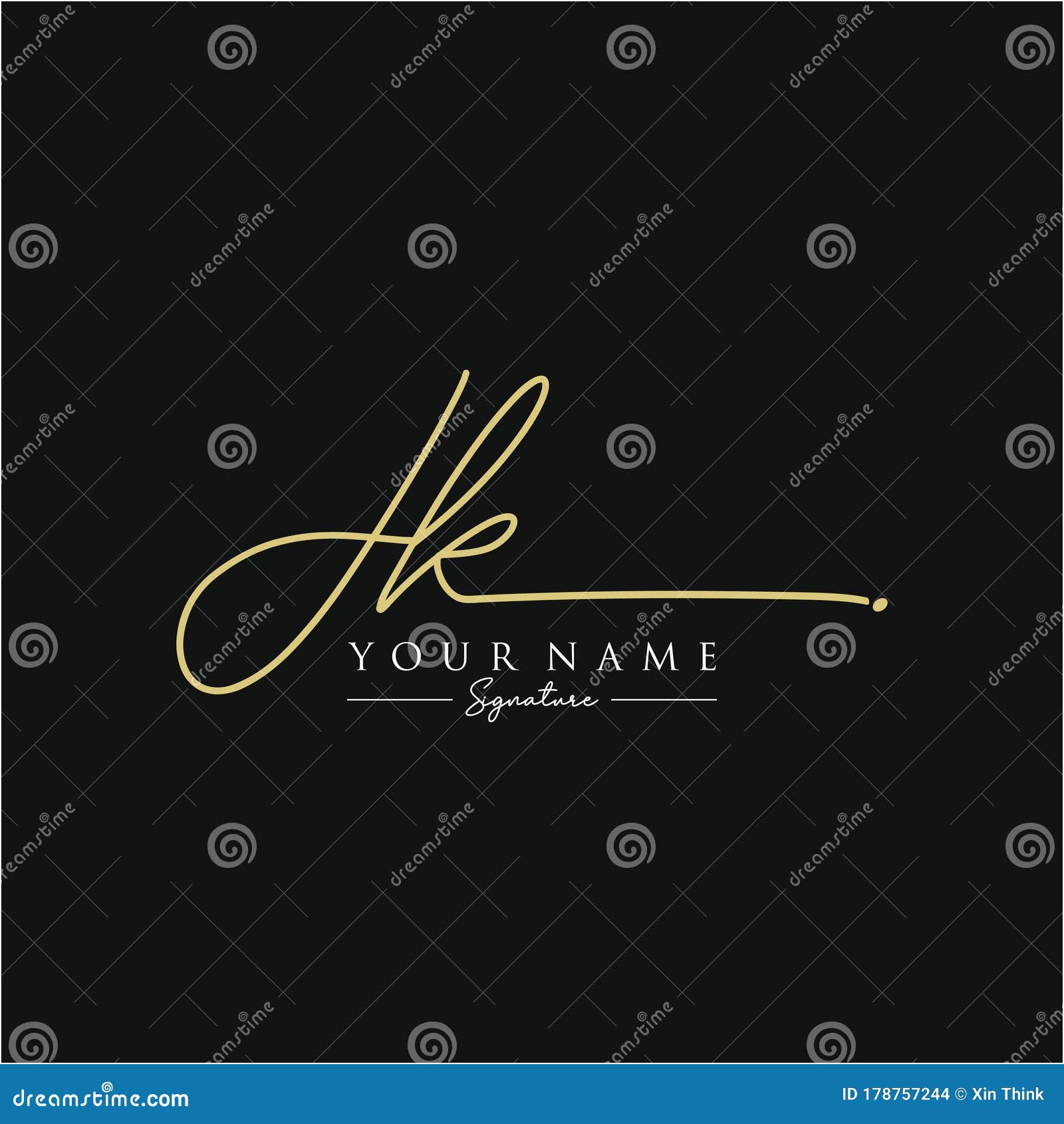 Letter JK Signature Logo Template Vector Stock Vector - Illustration of ...
