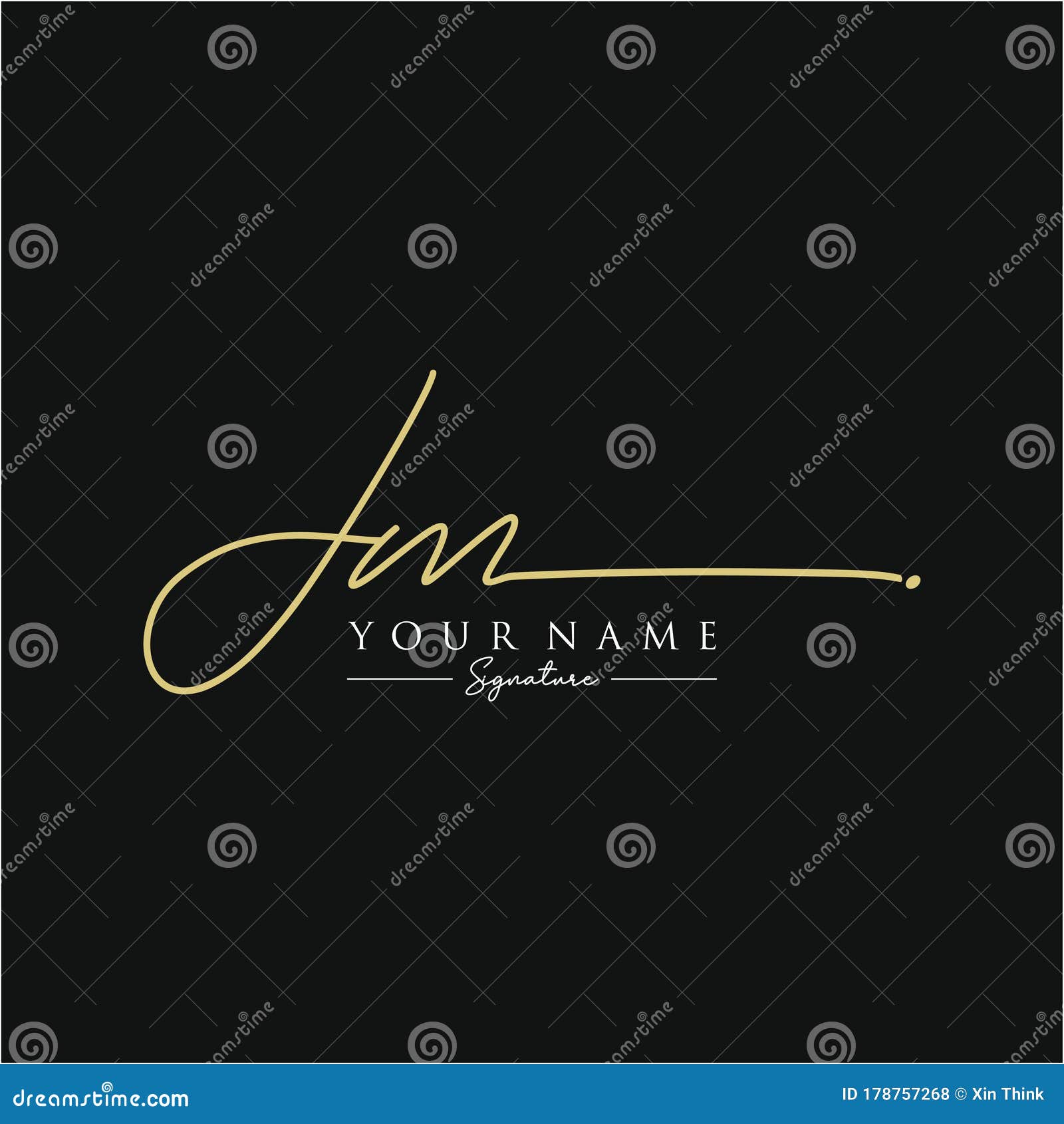 Letter JM Signature Logo Template Vector Stock Vector - Illustration of ...