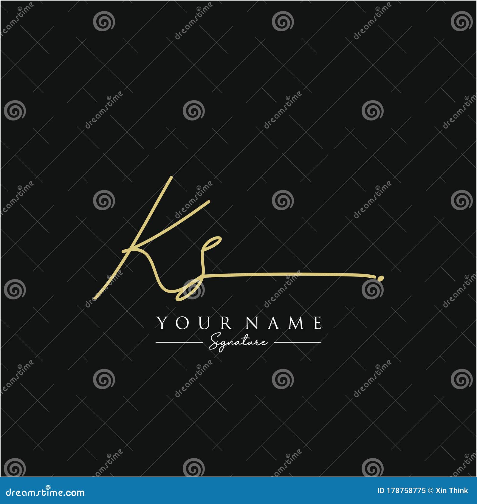 Letter KS Signature Logo Template Vector Stock Vector - Illustration of ...