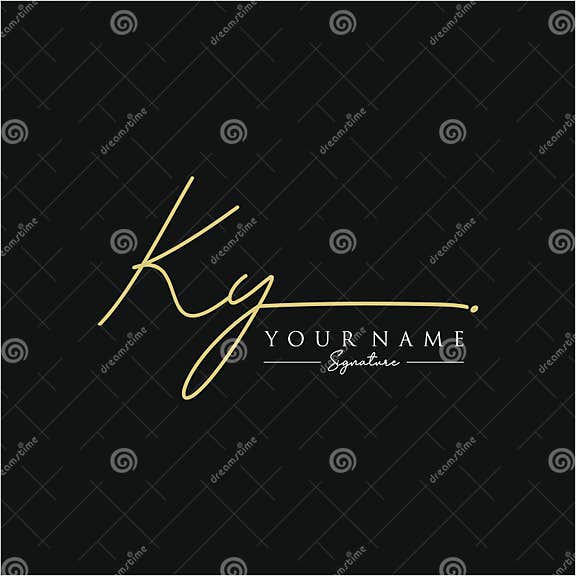 Letter KY Signature Logo Template Vector Stock Vector - Illustration of ...