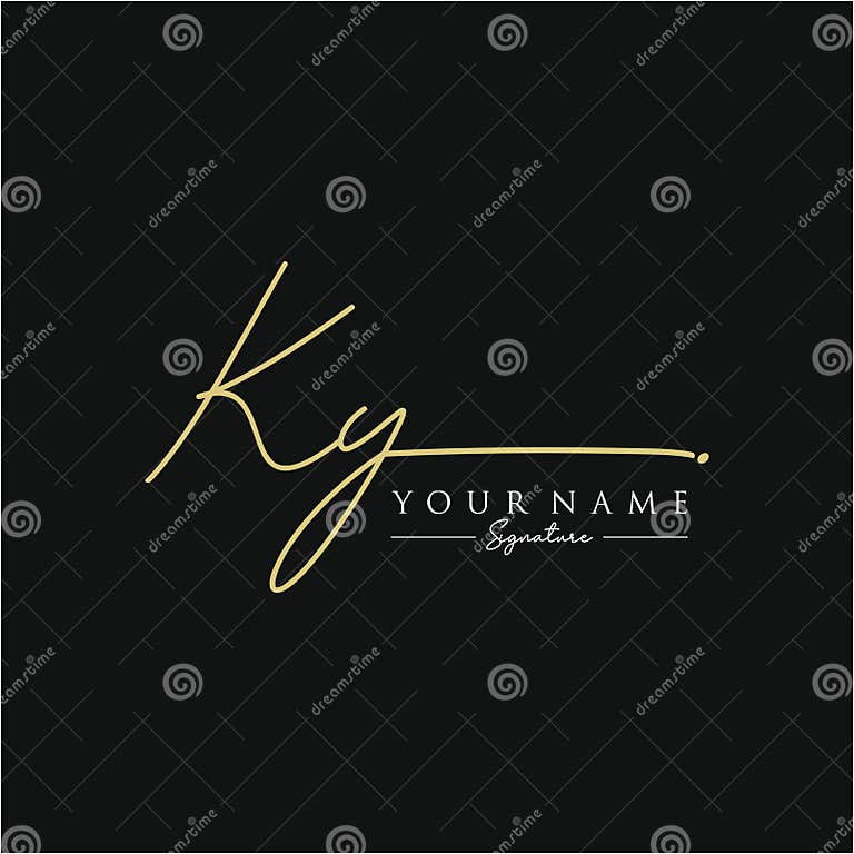 Letter KY Signature Logo Template Vector Stock Vector - Illustration of ...