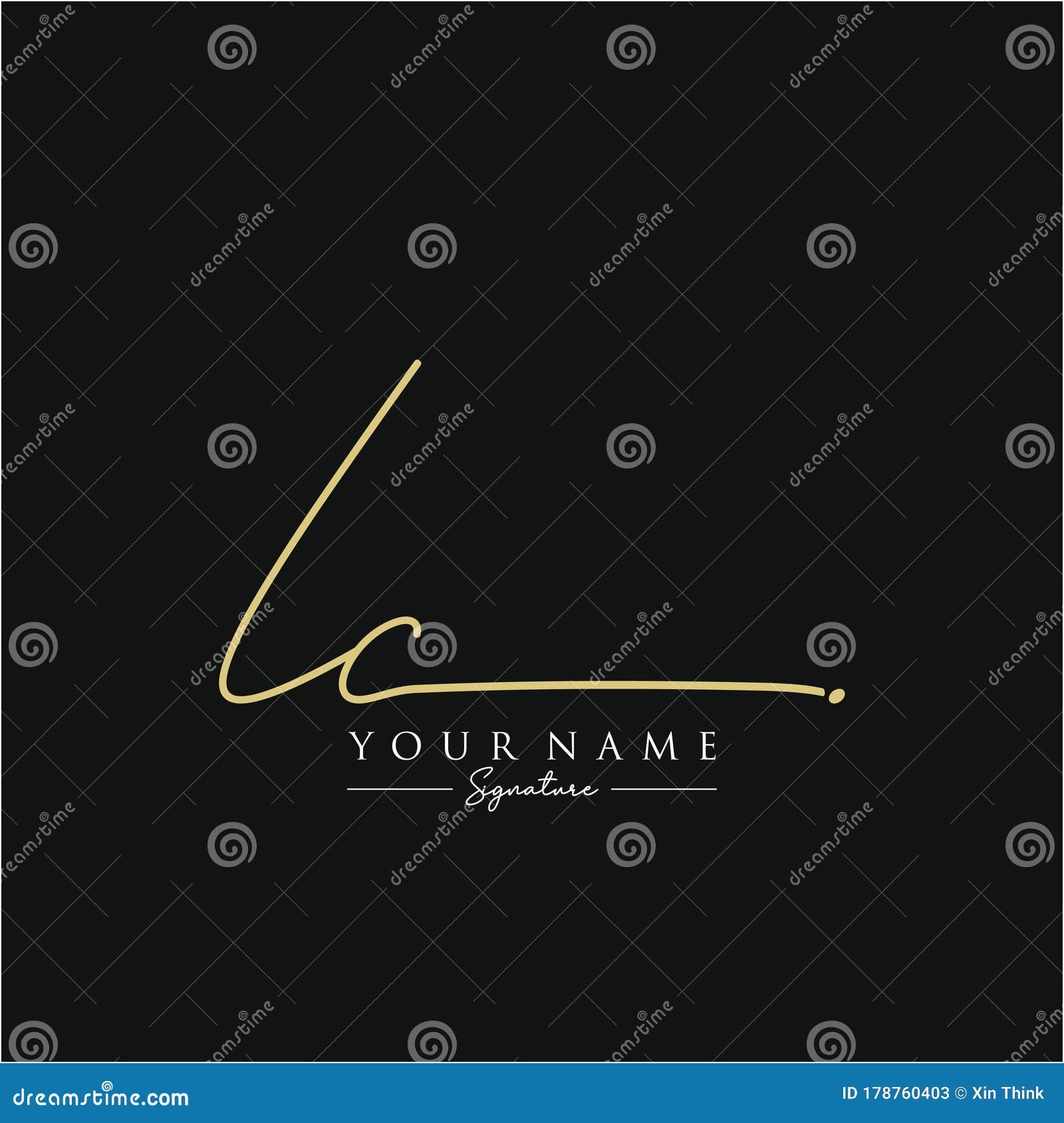 Letter LC Signature Logo Template Vector Stock Vector - Illustration of ...