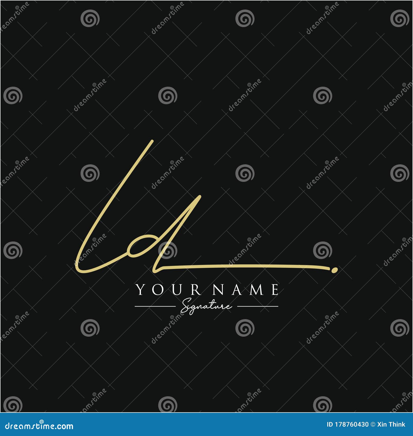 Letter LD Signature Logo Template Vector Stock Vector - Illustration of ...