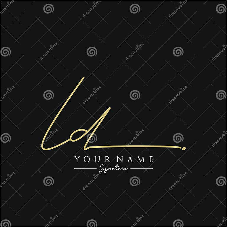 Letter LD Signature Logo Template Vector Stock Vector - Illustration of ...