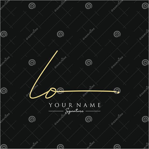 Letter LO Signature Logo Template Vector Stock Vector - Illustration of ...