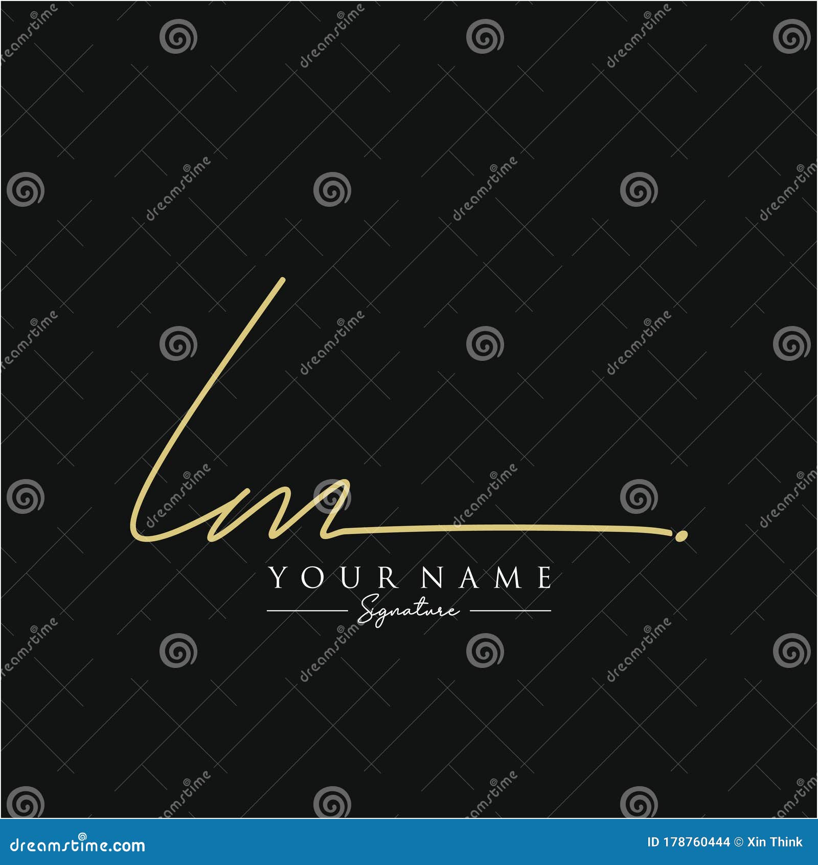 Letter LM Signature Logo Template Vector Stock Vector - Illustration of ...