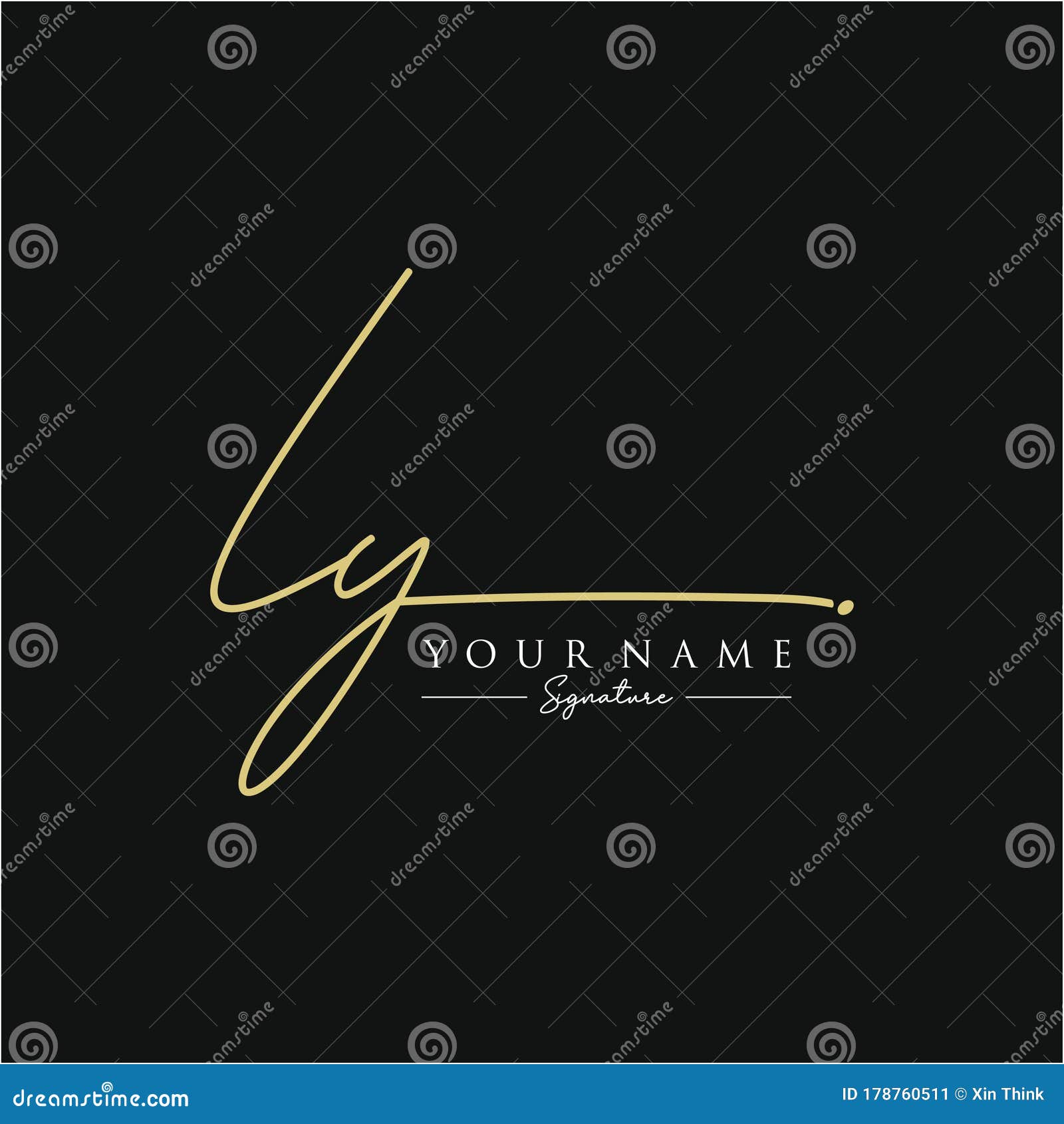 Letter LY Signature Logo Template Vector Stock Vector - Illustration of ...