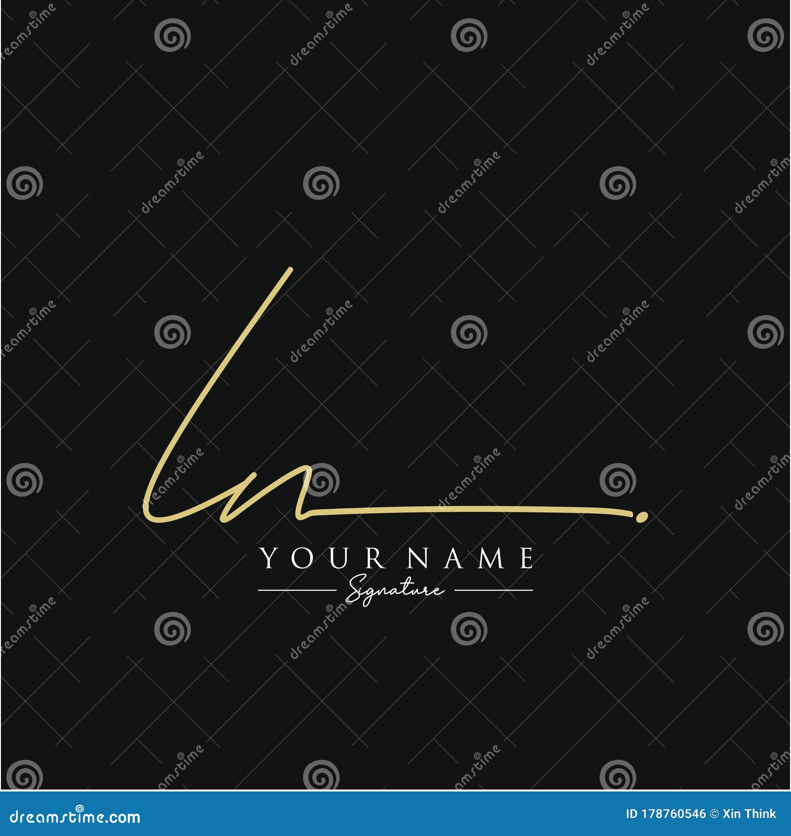 Letter LN Signature Logo Template Vector Stock Vector - Illustration of ...