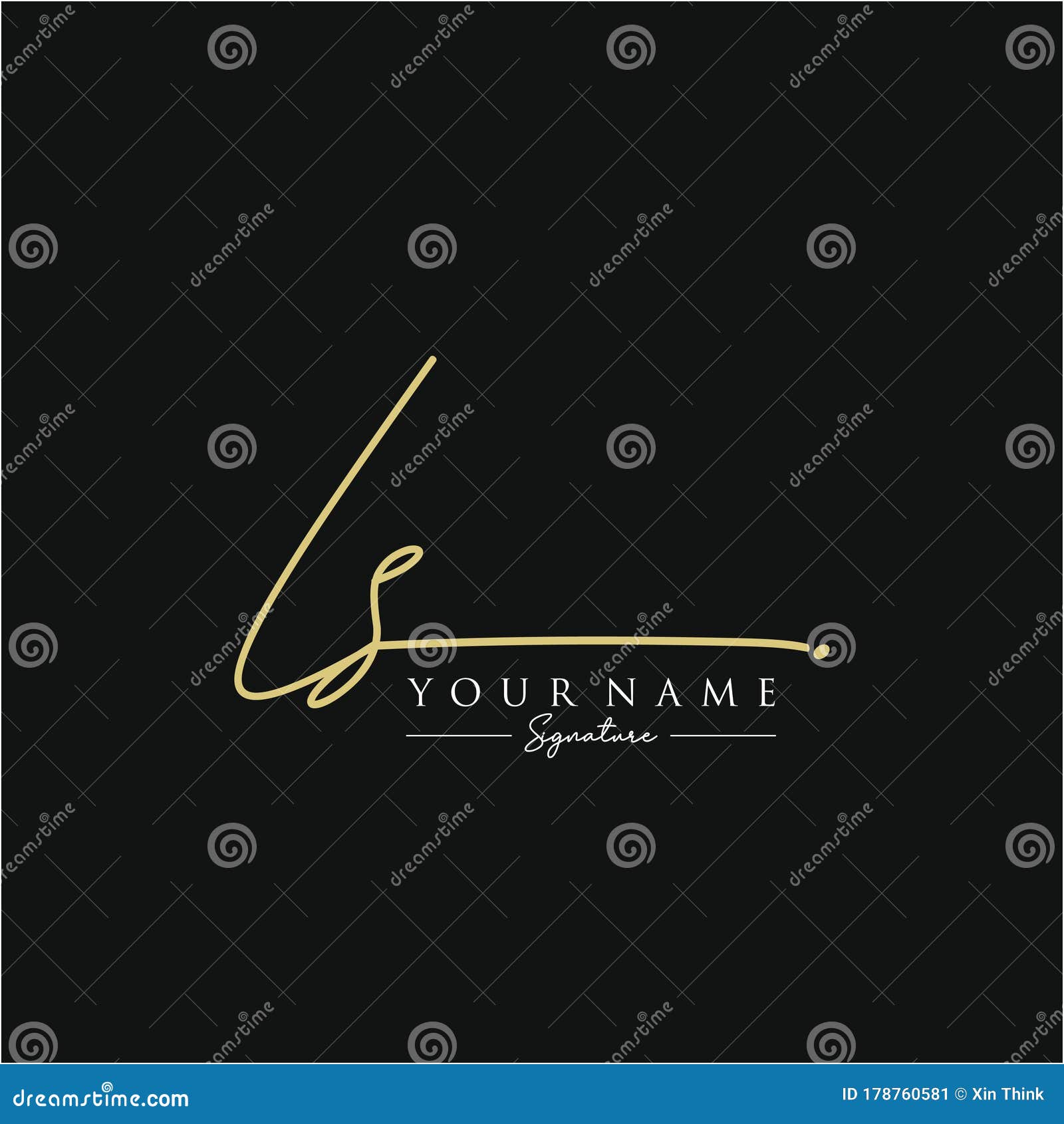 Letter LS Signature Logo Template Vector Stock Vector - Illustration of ...