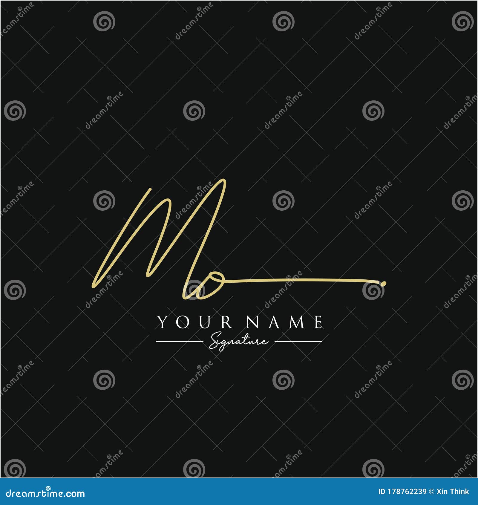 Letter MO Signature Logo Template Vector Stock Vector - Illustration of ...