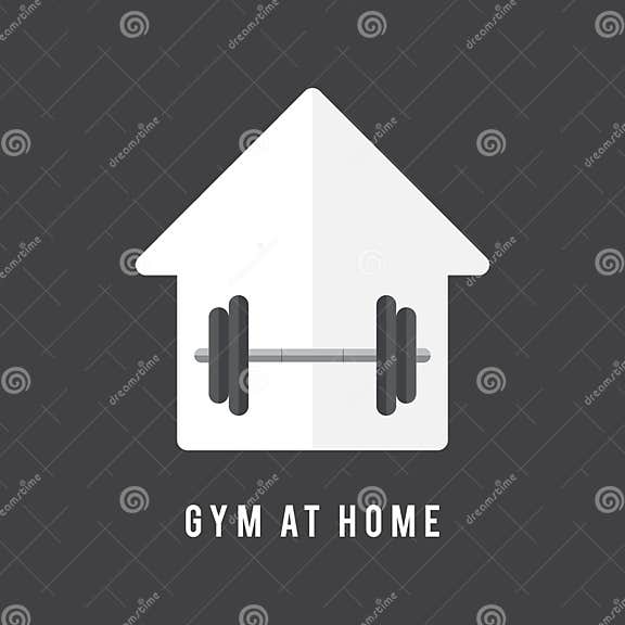 Fitness at Home Icon, Gym Fit, Workout House, Training Sport Exercise ...