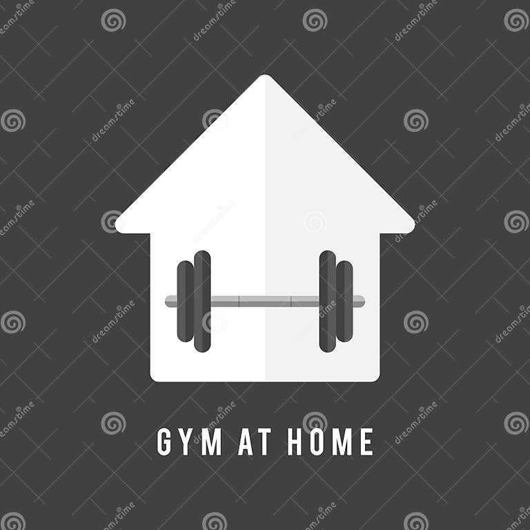 Fitness at Home Icon, Gym Fit, Workout House, Training Sport Exercise ...