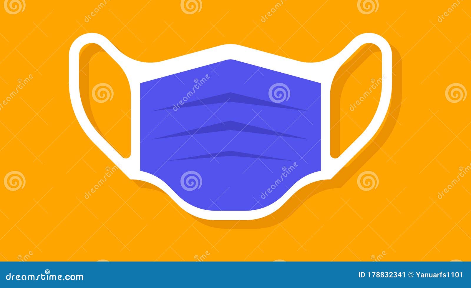 Flat Medical Mask Illustration Vector Stock Illustration - Illustration ...