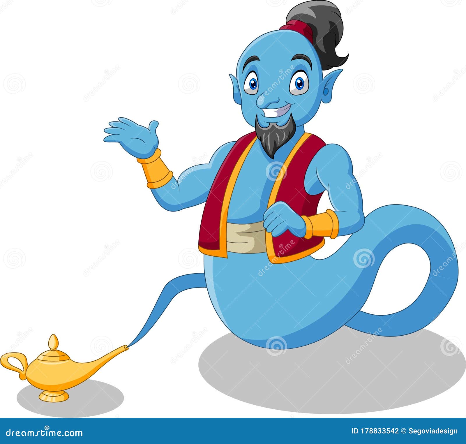 Cartoon Genie Character Magic Lamp Flat Vector Illustration Treasure ... Cartoon Genie Character Magic Lamp Flat Vector Illustration Treasure ...