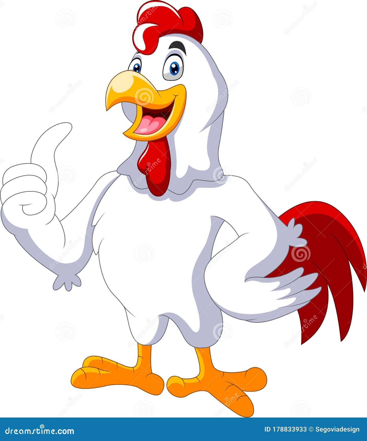 Rooster Cartoon Giving Thumb Up Stock Vector - Illustration of ...