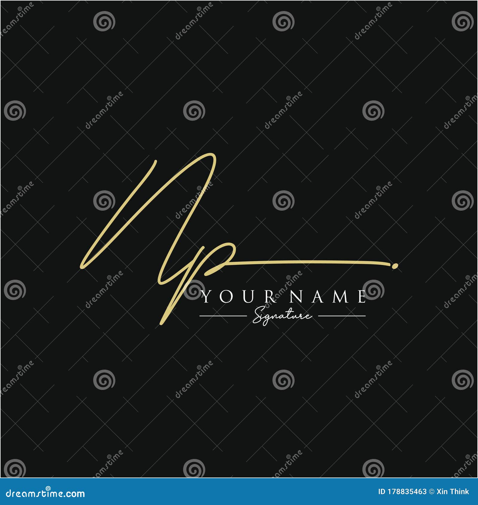 Letter NP Signature Logo Template Vector Stock Vector - Illustration of ...