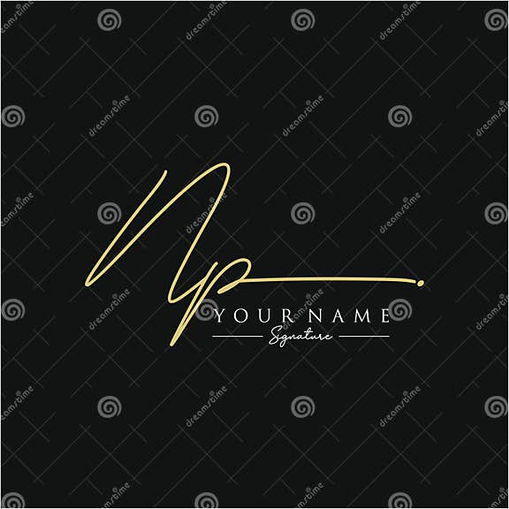 Letter NP Signature Logo Template Vector Stock Vector - Illustration of ...