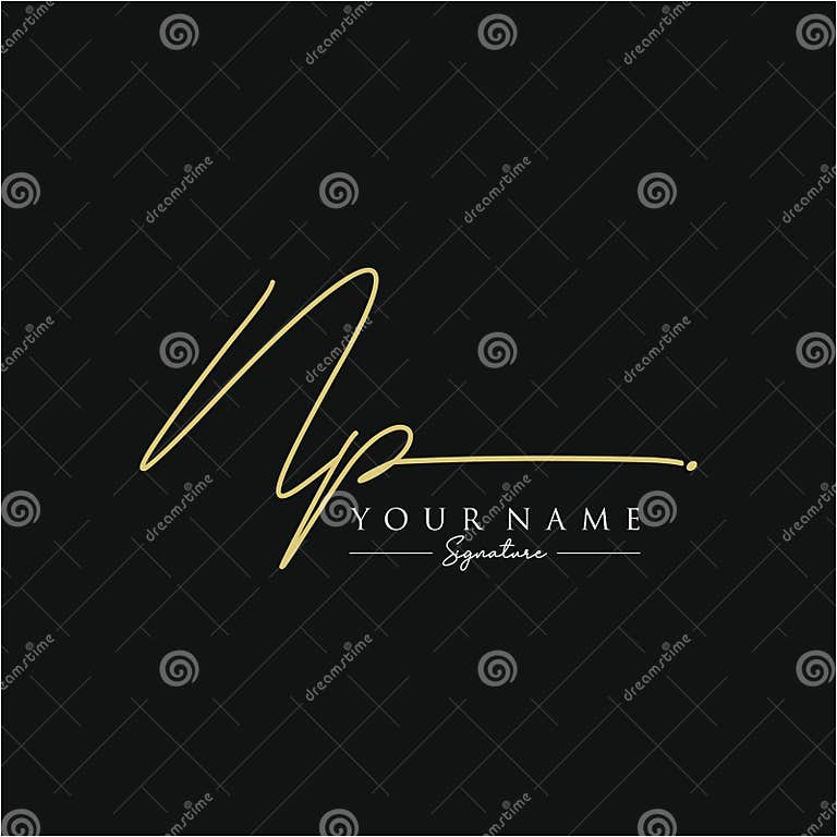 Letter NP Signature Logo Template Vector Stock Vector - Illustration of ...