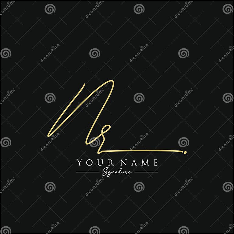 Letter NR Signature Logo Template Vector Stock Vector - Illustration of ...