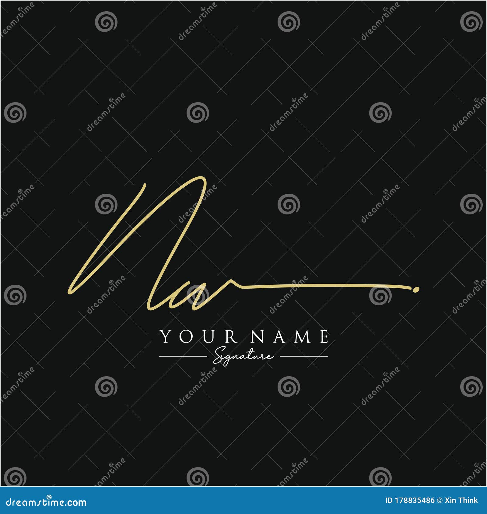 Letter NW Signature Logo Template Vector Stock Vector - Illustration of ...