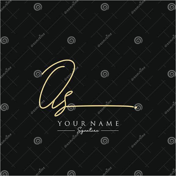 Letter OS Signature Logo Template Vector Stock Vector - Illustration of ...