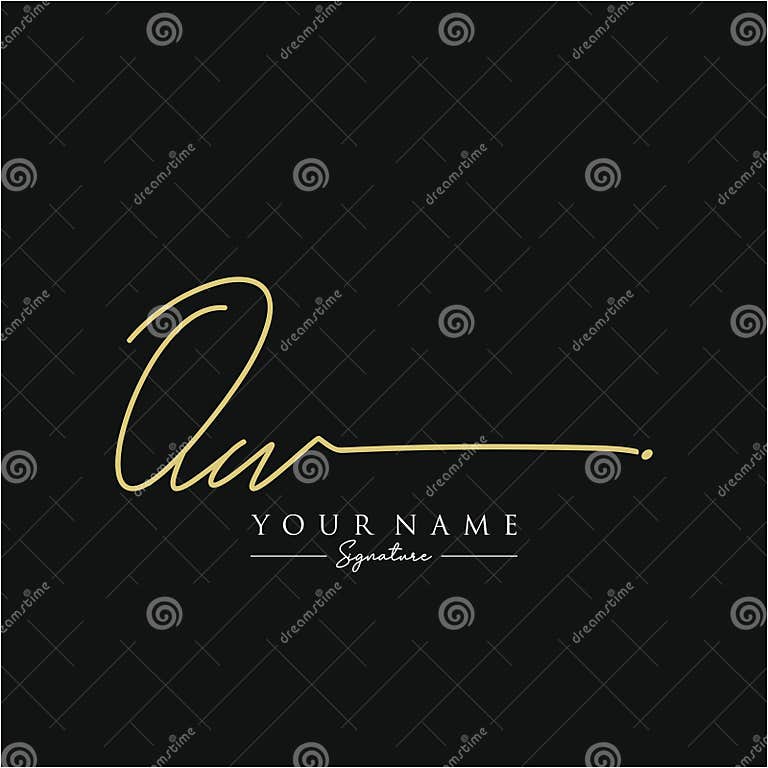 Letter OW Signature Logo Template Vector Stock Vector - Illustration of ...