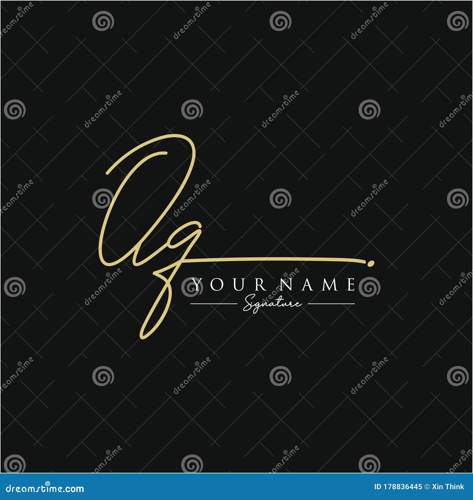 Letter OQ Signature Logo Template Vector Stock Vector - Illustration of ...
