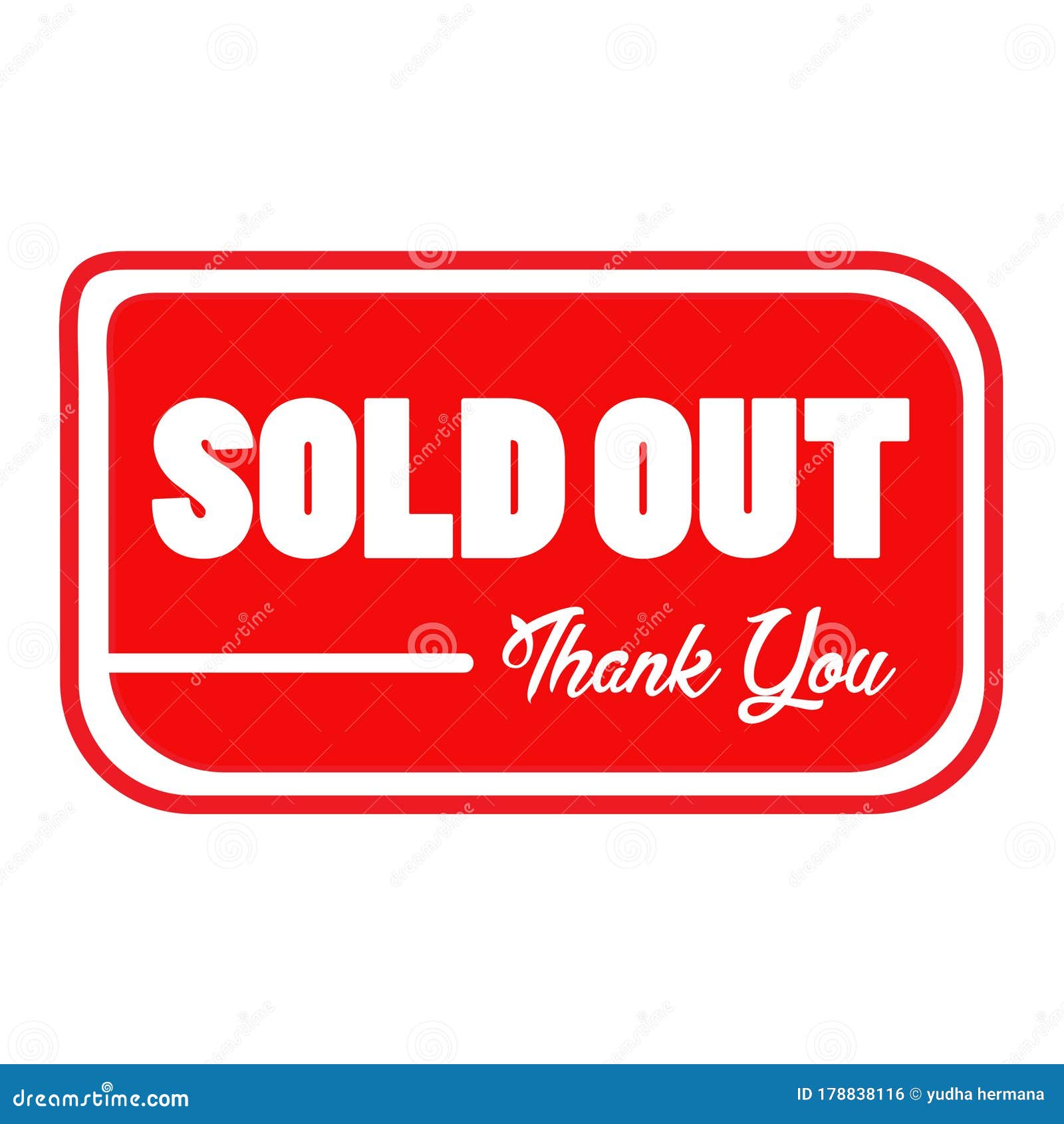 Illustration Vector Graphic Sold Out Sign Website Catalog Stock ...