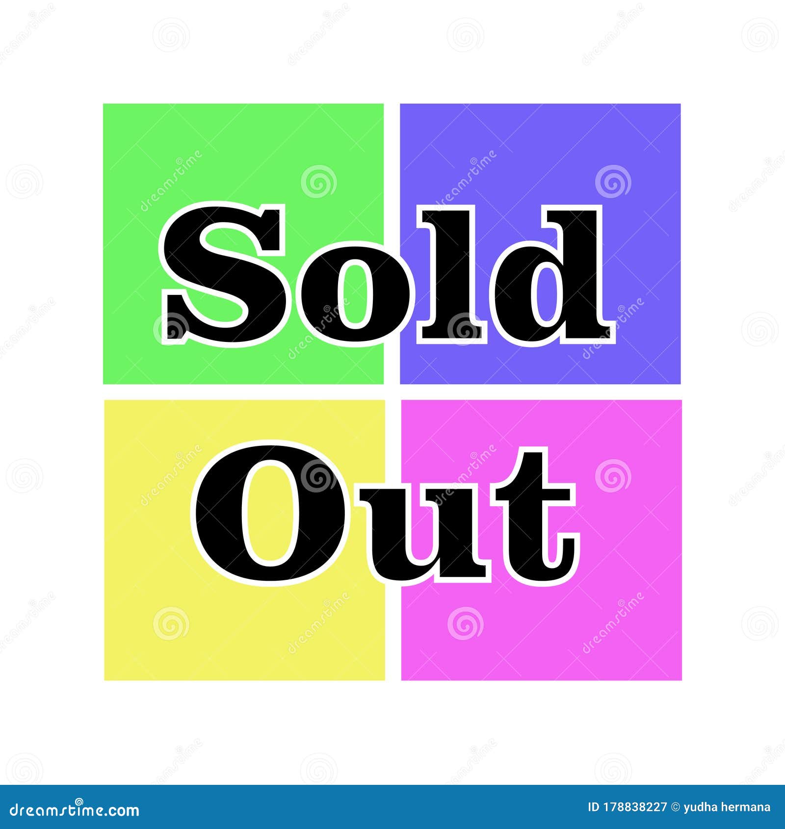 Illustration Vector Graphic Fancy Sold Out Sign Website Catalog Stock ...