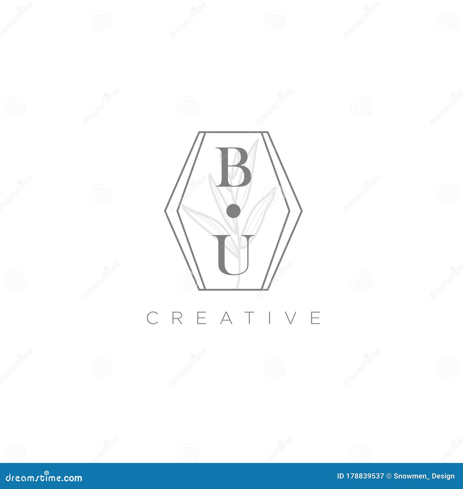 BU Beauty Vector Initial Logo, Wedding, Fashion, Jewerly, Boutique ...