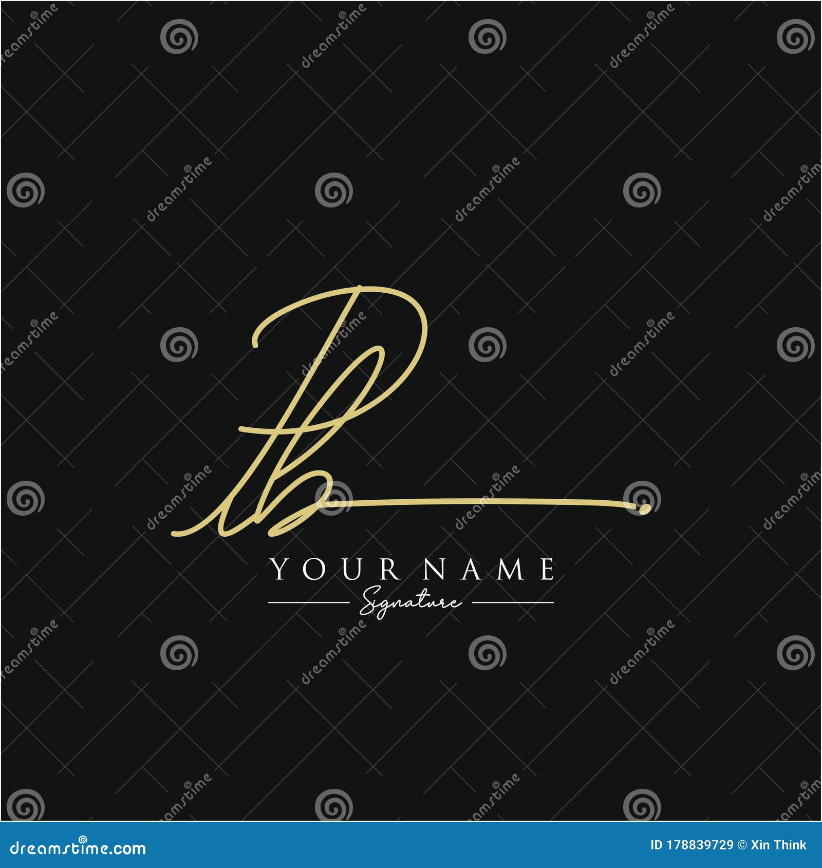 Letter PB Signature Logo Template Vector Stock Vector - Illustration of ...