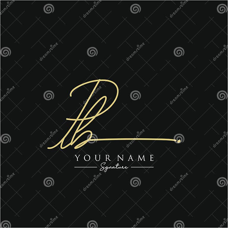 Letter PB Signature Logo Template Vector Stock Vector - Illustration of ...