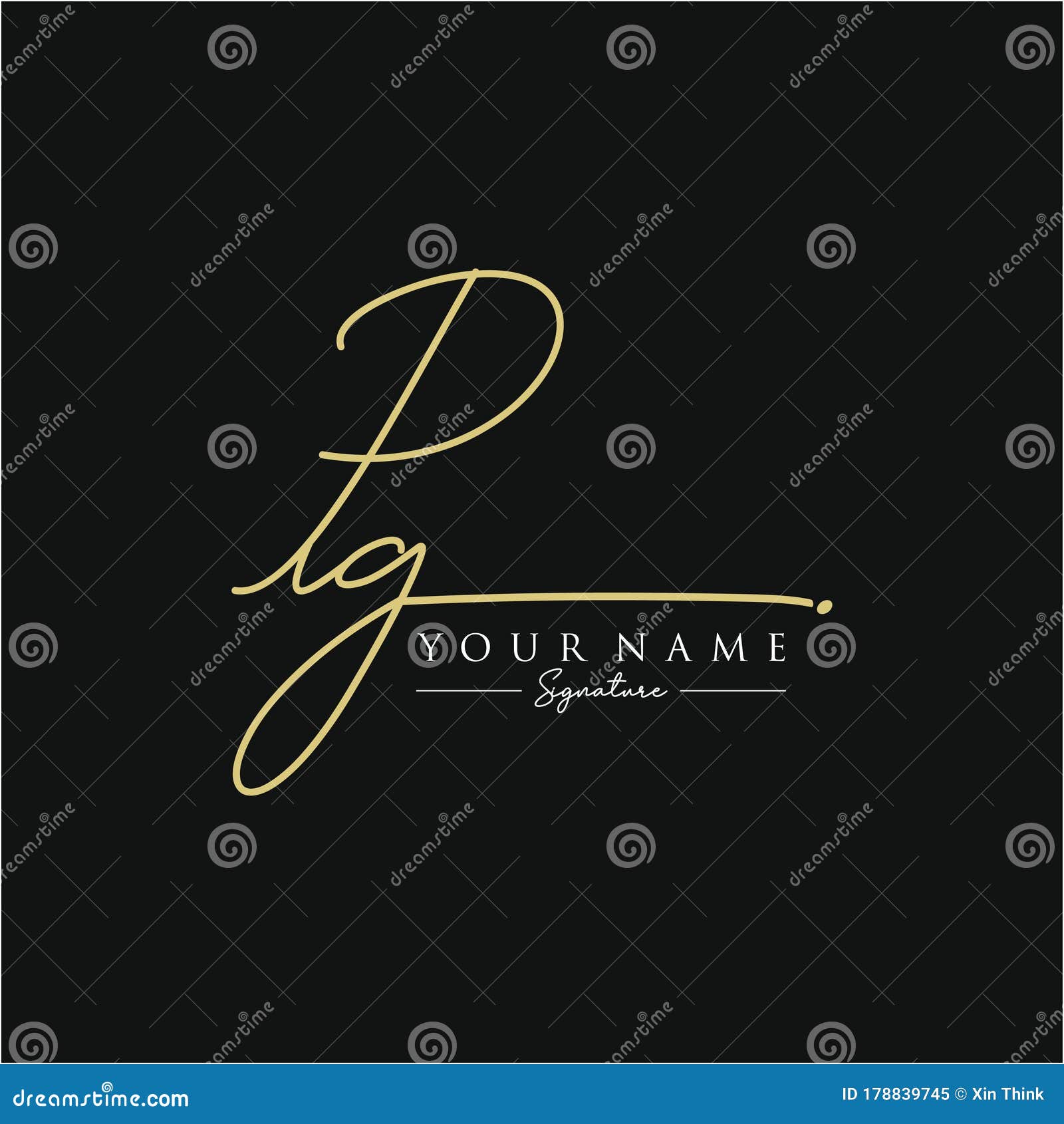 Letter PG Signature Logo Template Vector Stock Vector - Illustration of ...