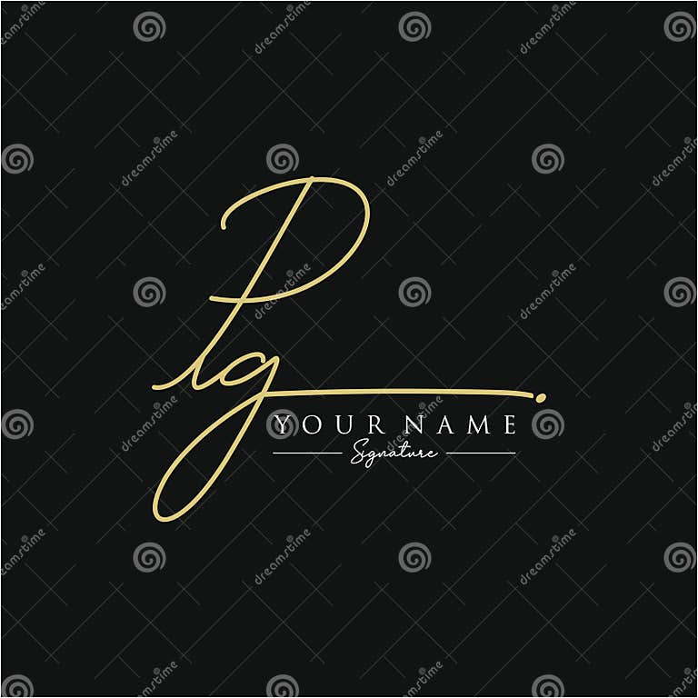 Letter PG Signature Logo Template Vector Stock Vector - Illustration of ...
