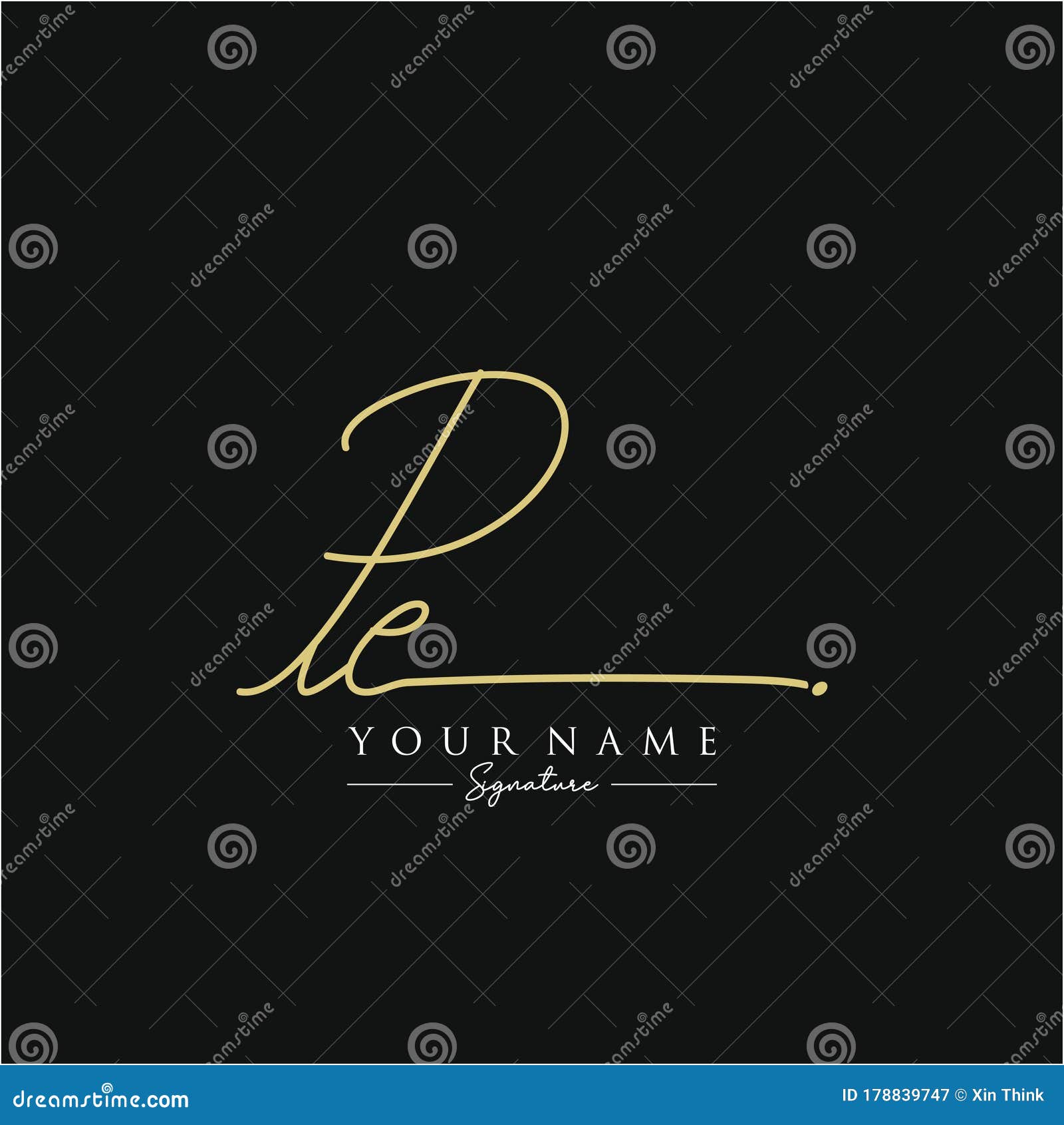 Letter PE Signature Logo Template Vector Stock Vector - Illustration of ...